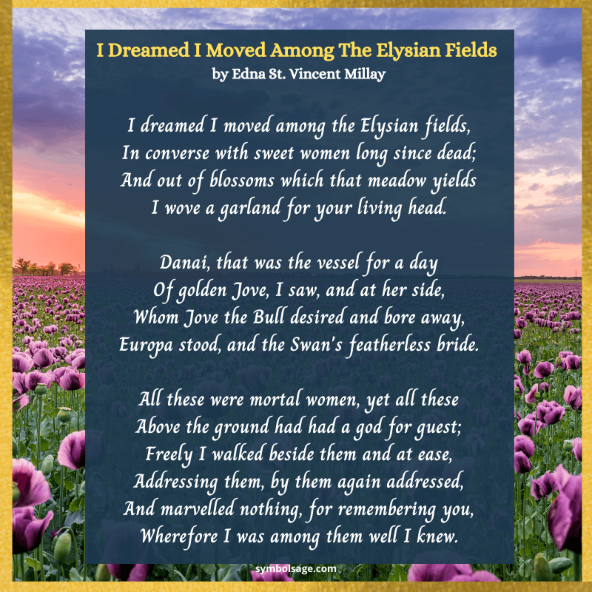 Elysian Fields (Elysium) - Paradise of Greek Mythology - Symbol Sage