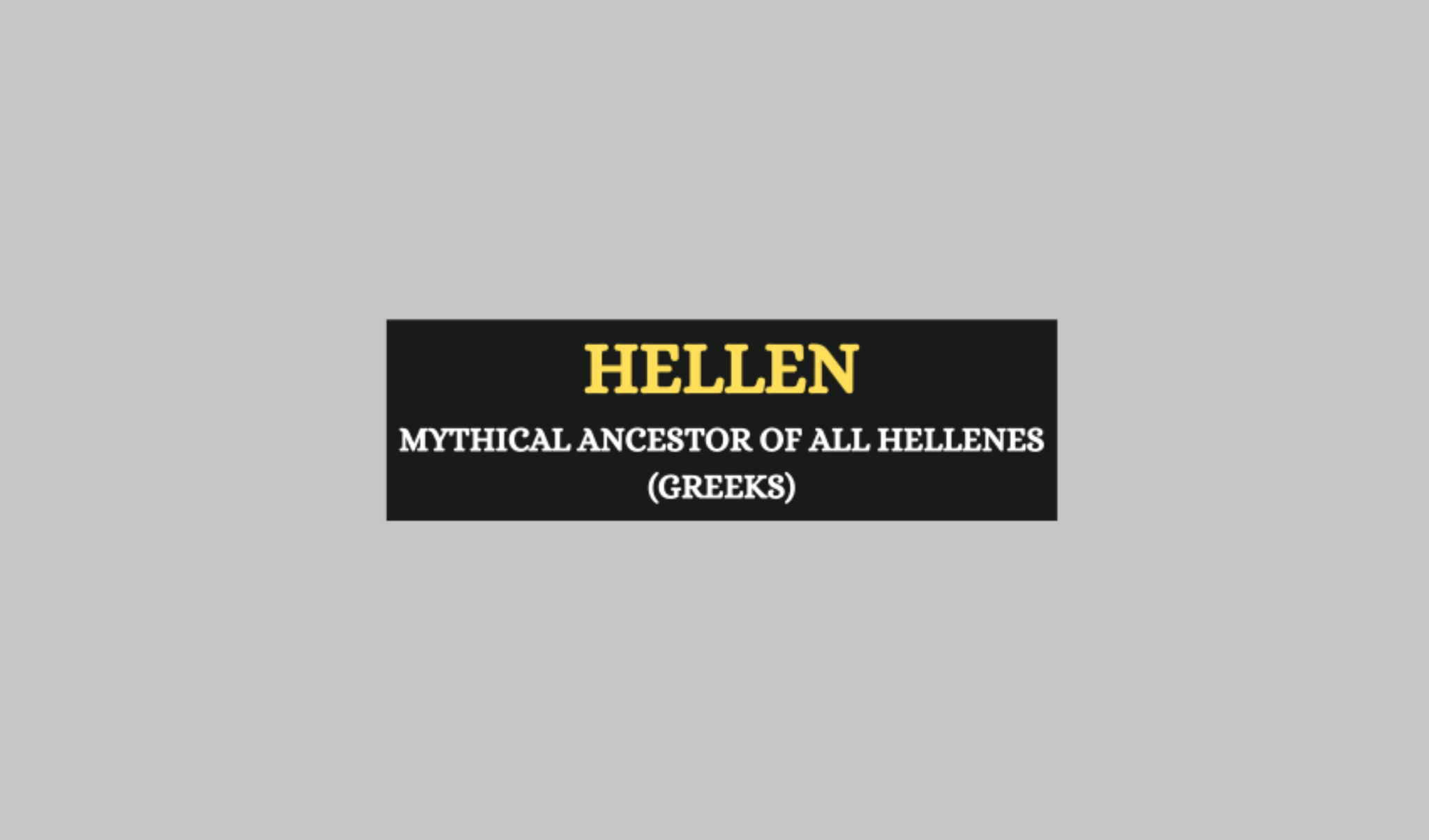 Hellen – Ancestor of All Hellenes - Symbol Sage