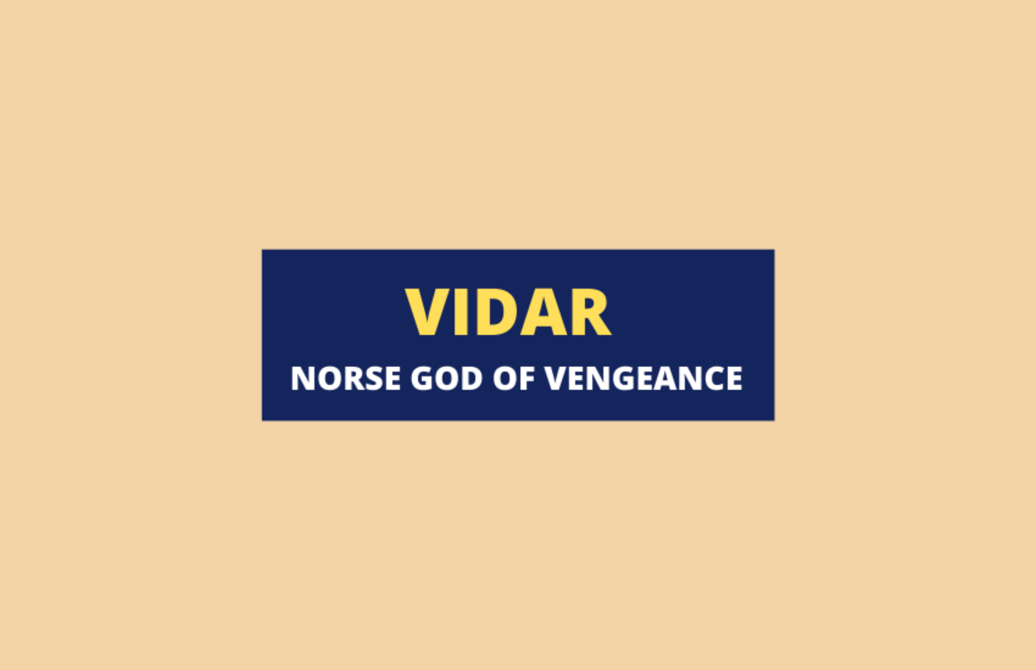 Vidar – The Norse God of Vengeance - Symbol Sage