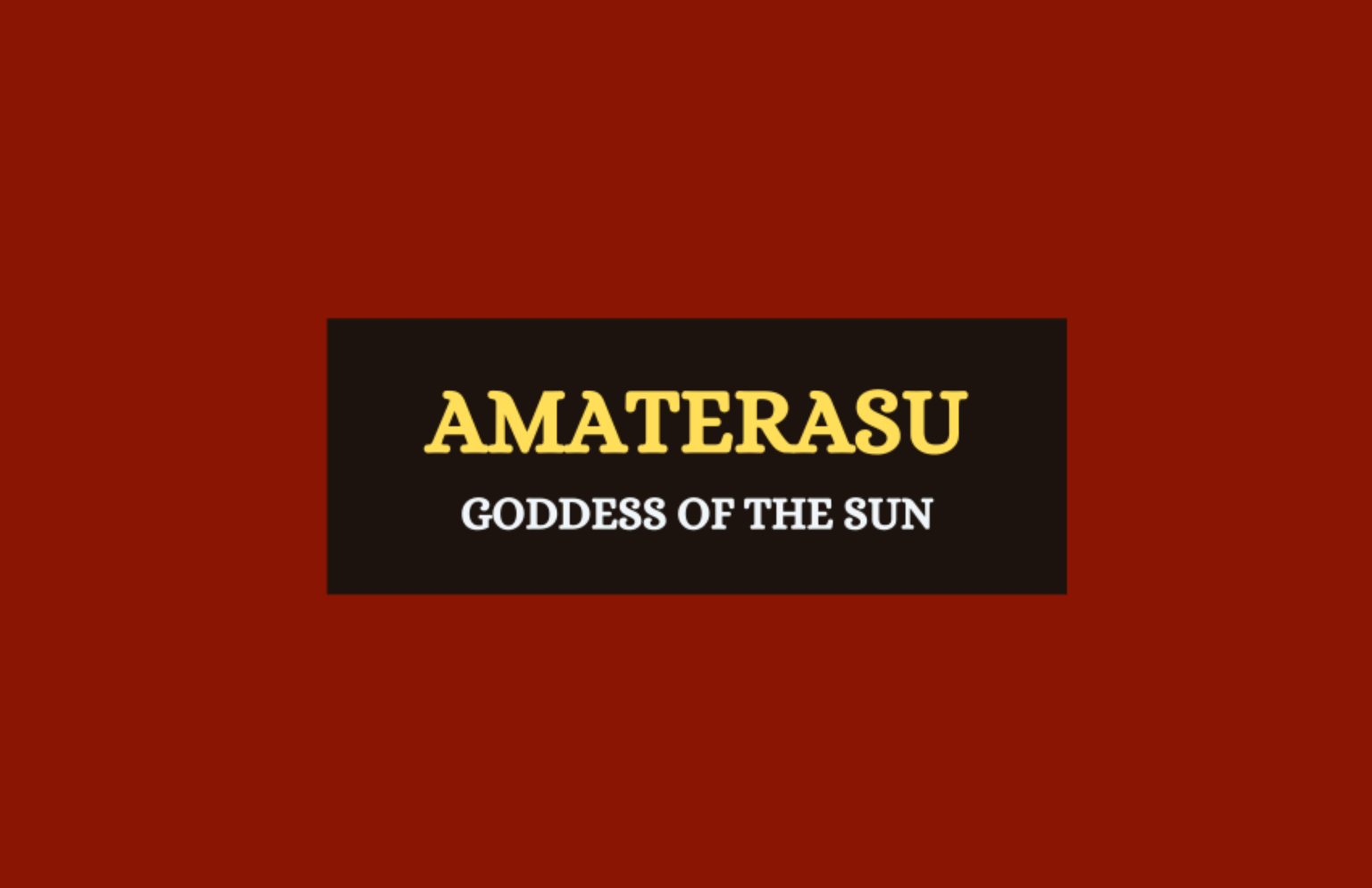 Amaterasu – Goddess, Mother and Queen - Symbol Sage