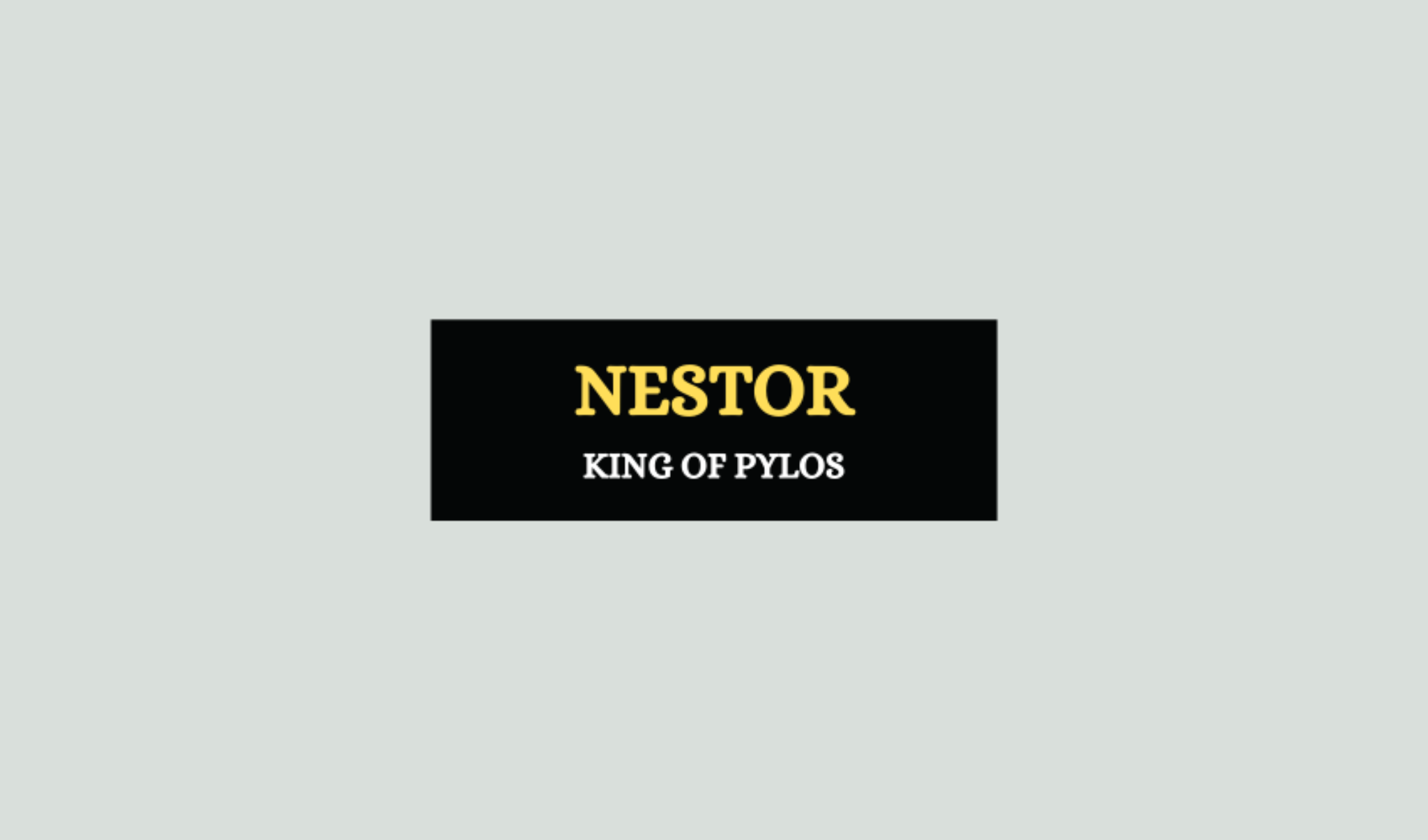 Nestor – King of Pylos in Greek Mythology - Symbol Sage