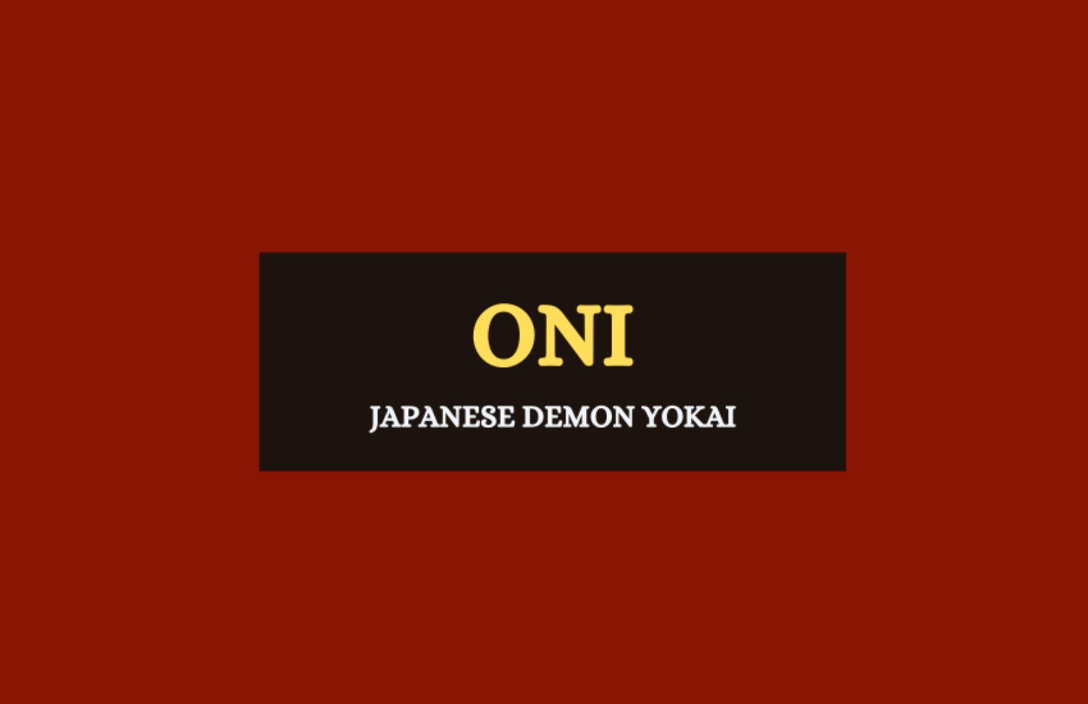 Oni – Japanese Demon-Faced Yokai - Symbol Sage