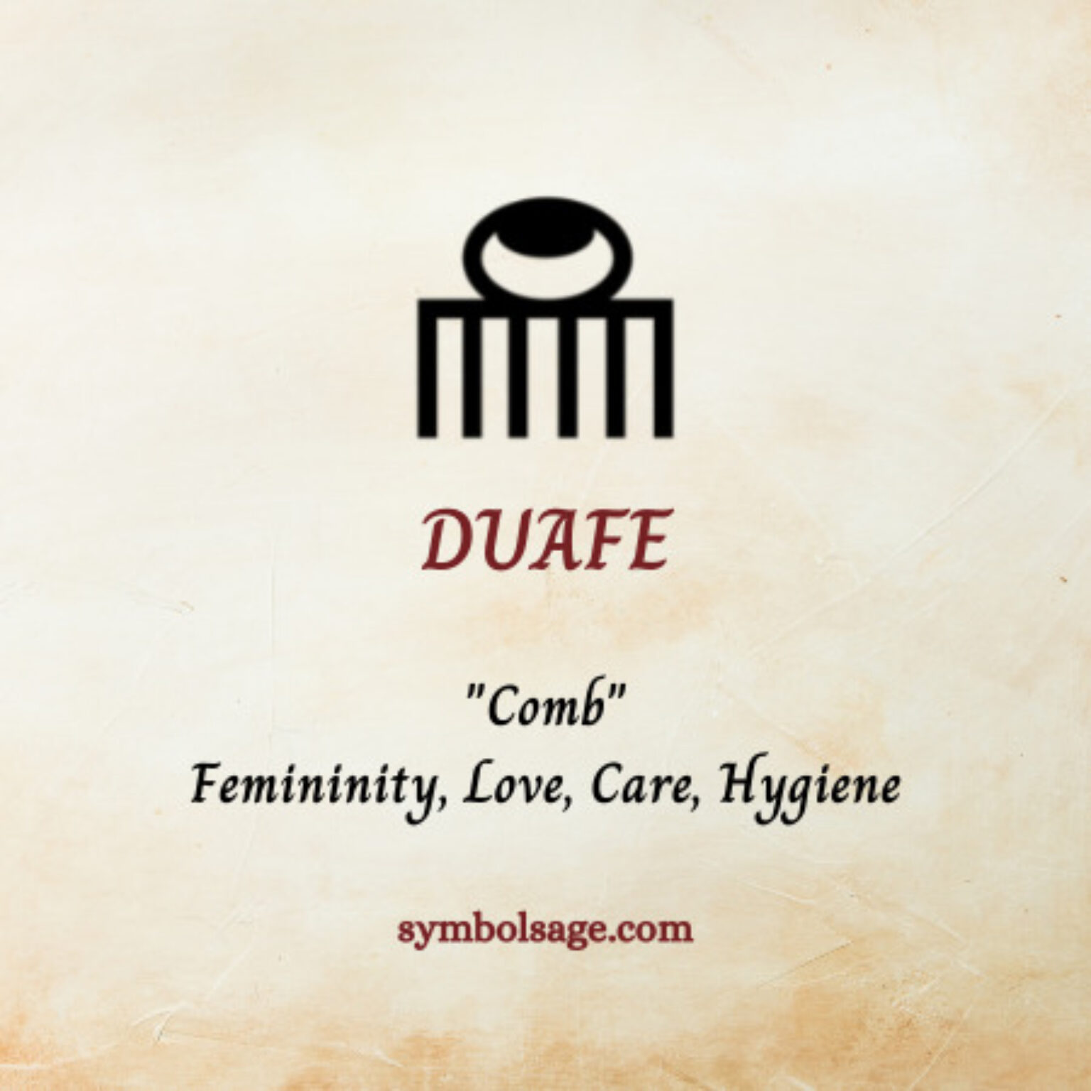 Duafe – Symbolism and Meaning - Symbol Sage