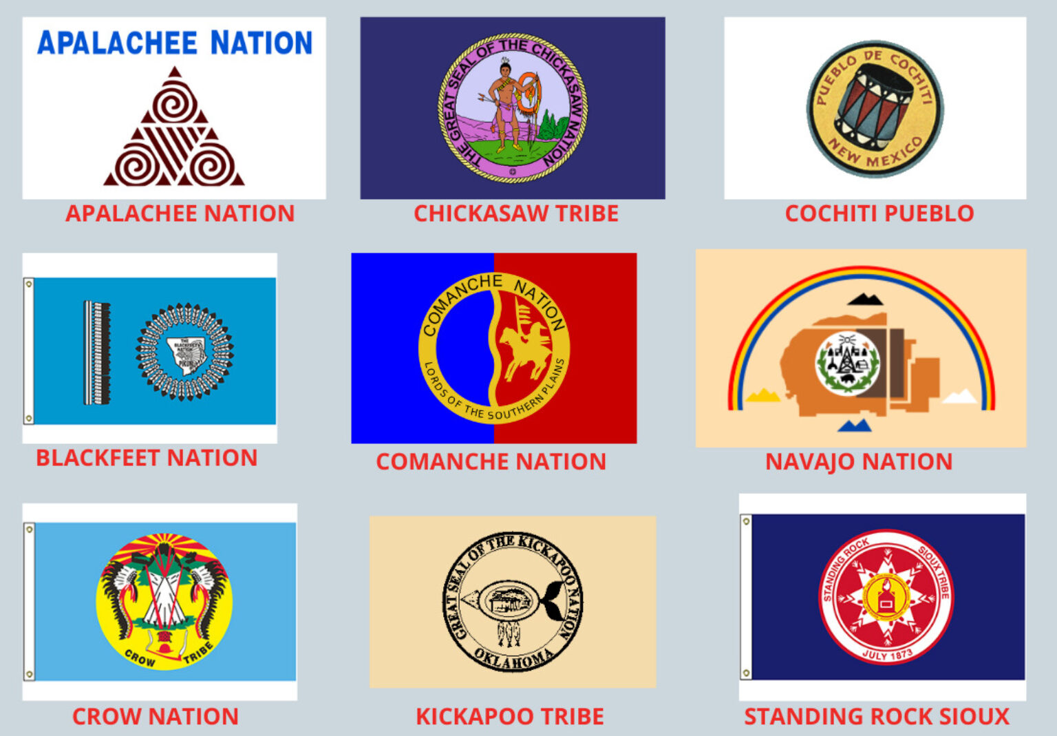 Native American Flags - What They Look Like and What They Mean - Symbol ...
