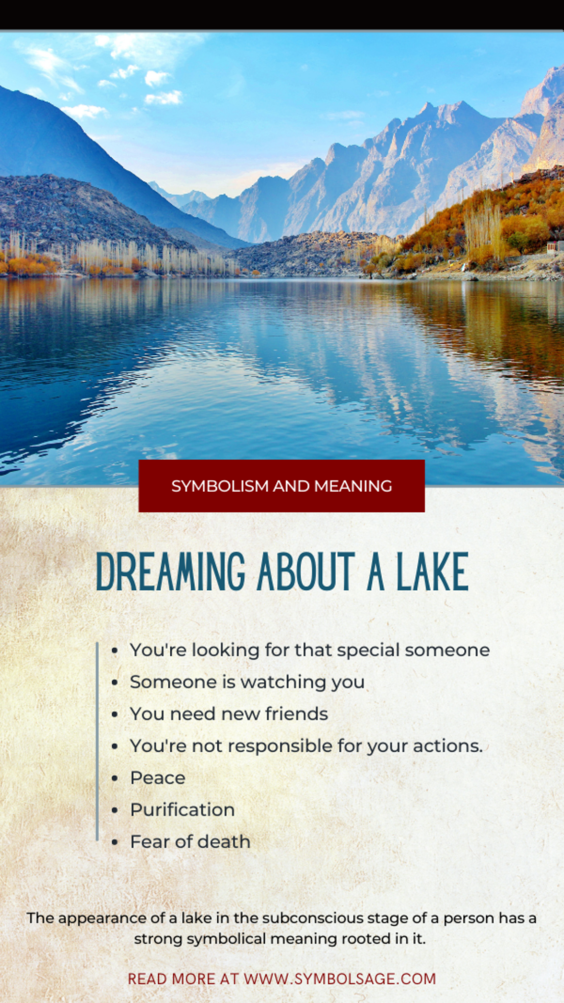 Dreaming about a Lake – What Does It Mean? - Symbol Sage